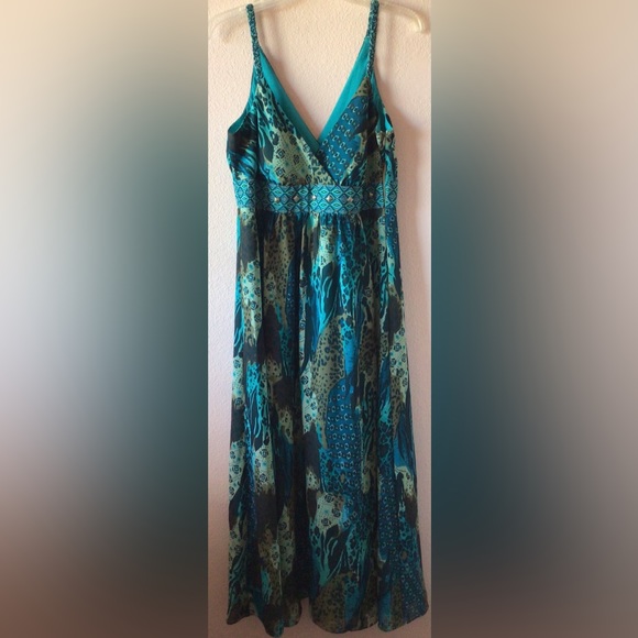 bobbie bee | Dresses | Vintage Bobbie Bee Blue Tan Dress Size 2 | Poshmark